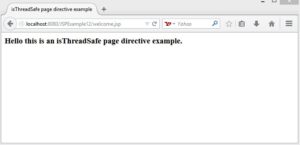 iisThreadSafe attribute in JSP page directive - W3schools