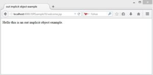 JSP out implicit object - W3schools