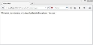 Exception handling in JSP