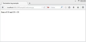 JSP Declaration tag - W3schools
