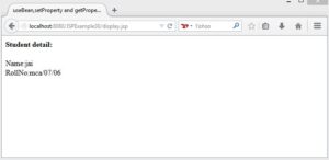 JSP usebean getproperty setproperty