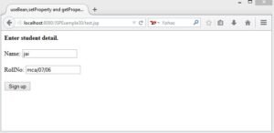 JSP usebean getproperty setproperty