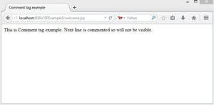 JSP comment tag - W3schools