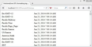 JSTL fmt:timeZone Formatting Tag - W3schools