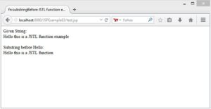 JSTL fn:subStringBefore() function - W3schools