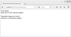 JSTL fn:toLowerCase() function - W3schools