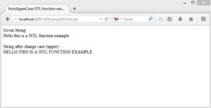 JSTL fn:toUpperCase() function - W3schools