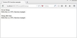 JSTL fn:trim() function - W3schools