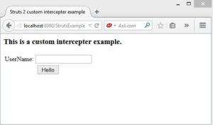 Struts 2 custom interceptor