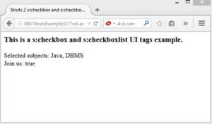 Struts2 checkbox checkboxlist