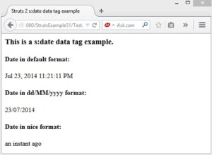 Struts 2 date data tag