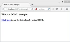 OGNL in struts 2 example