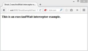 Struts2 execAndWait interceptor