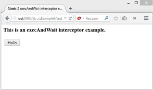 Struts2 execAndWait interceptor