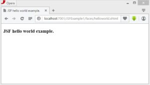 JSF hello world example in eclipse - W3schools