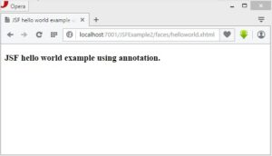 JSF 2 annotations example - W3schools