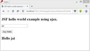 JSF ajax hello world example - W3schools