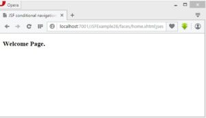 JSF conditional navigation rule - W3schools