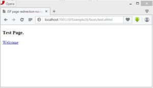 JSF page redirect rule - W3schools