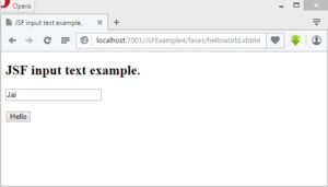 JSF inputtext html tag example