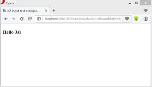 JSF inputtext html tag example