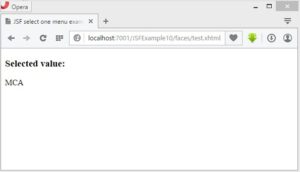 JSF selectOneMenu html tag - W3schools