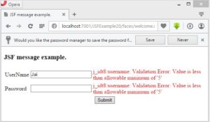 Jsf message html tag - W3schools