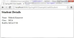 Spring MVC form handling tutorial - W3schools