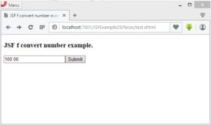Jsf convertnumber example - W3schools