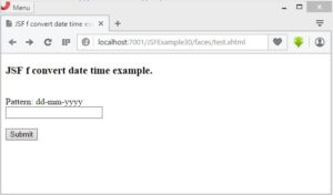 Jsf convertdatetime example - W3schools