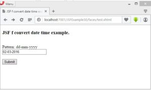 Jsf convertdatetime example - W3schools
