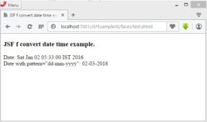 Jsf convertdatetime example - W3schools