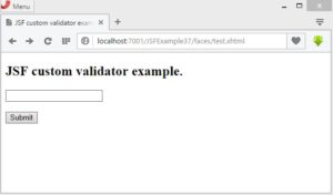 Jsf custom validator example - W3schools
