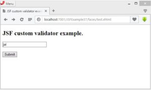 Jsf custom validator example - W3schools