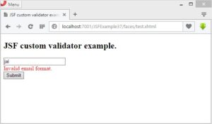 Jsf custom validator example - W3schools