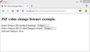 jsf valueChangeListener example - W3schools