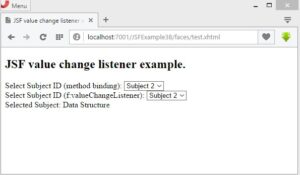 jsf valueChangeListener example - W3schools
