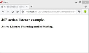 Jsf actionlistener event example - W3schools