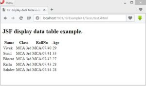 Datatable in JSF - W3schools