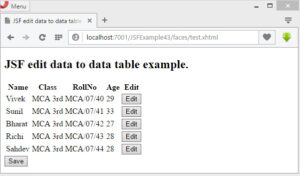 Jsf datatable update row example - W3schools