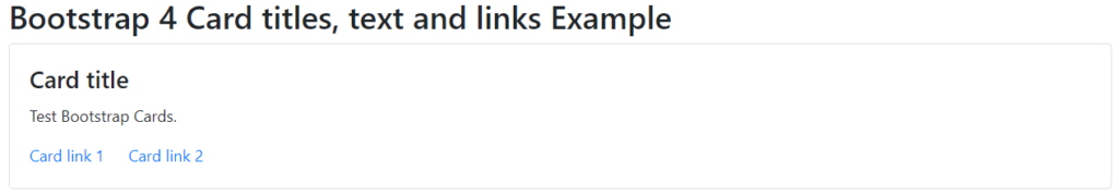 Bootstrap 4 Cards - W3schools