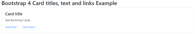 Bootstrap 4 Cards - W3schools