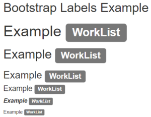 Bootstrap Labels - W3schools