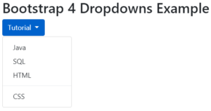 Bootstrap 4 Dropdowns - W3schools
