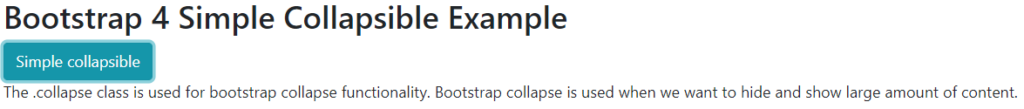 Bootstrap 4 Collapse - W3schools