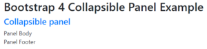 Bootstrap 4 Collapse - W3schools