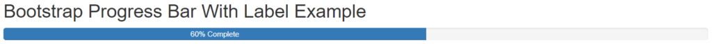 Bootstrap Progress Bar - W3schools