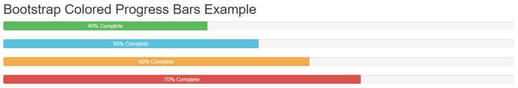 Bootstrap Progress Bar - W3schools