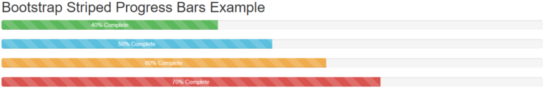 Bootstrap Progress Bar - W3schools