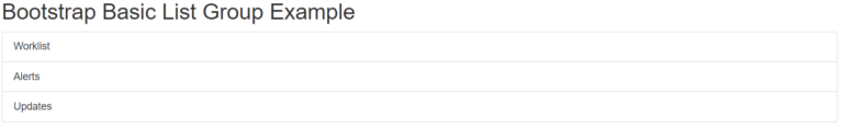 Bootstrap List Groups - W3schools
